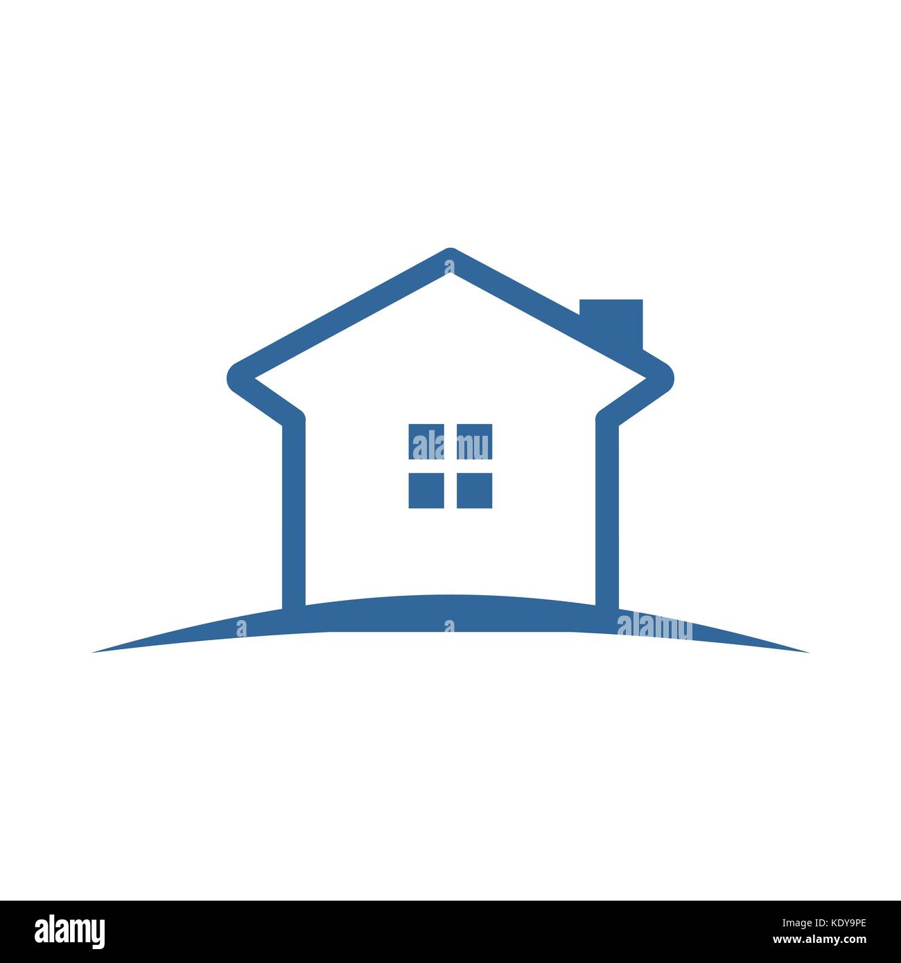 Simple Blue Land House Stock Vector Image & Art - Alamy