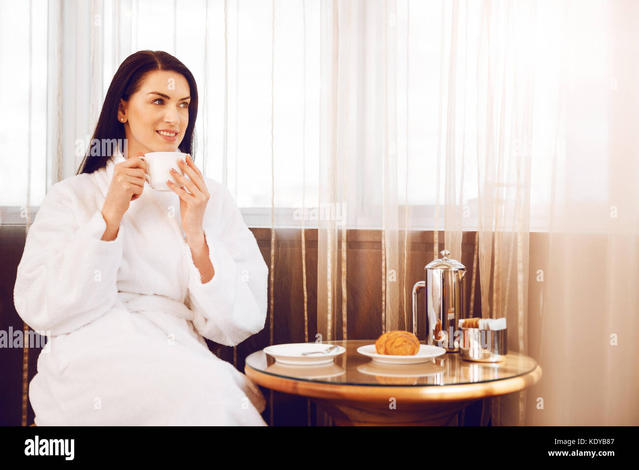 Person drinking tea hi-res stock photography and images - Alamy