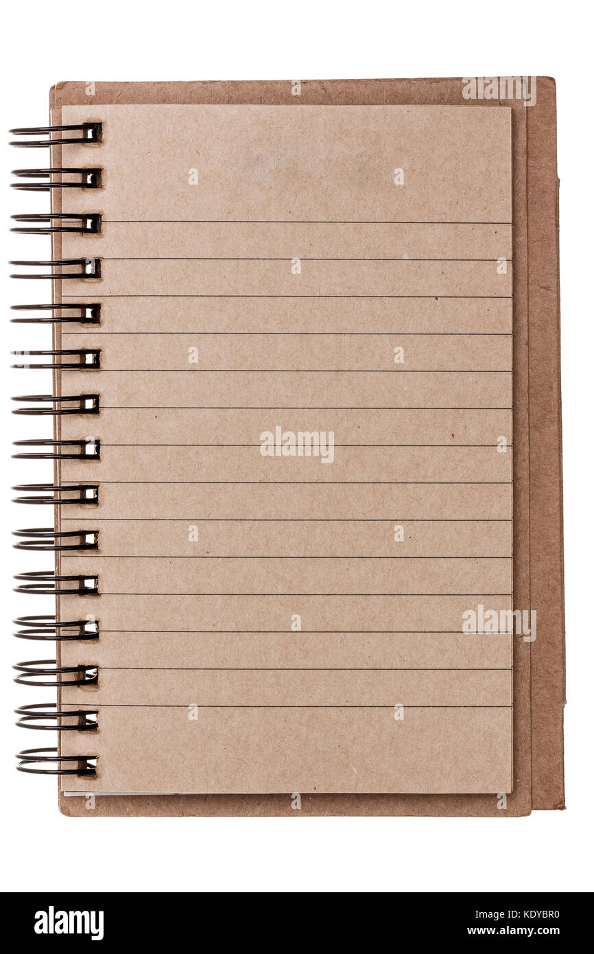 blank notebook with line isolated on white background Stock Photo - Alamy