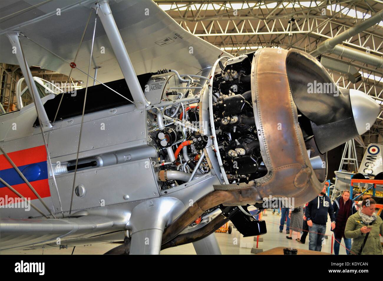 Gloster Gladiator bi plane fighter, Undergoing engine maintenance at ...