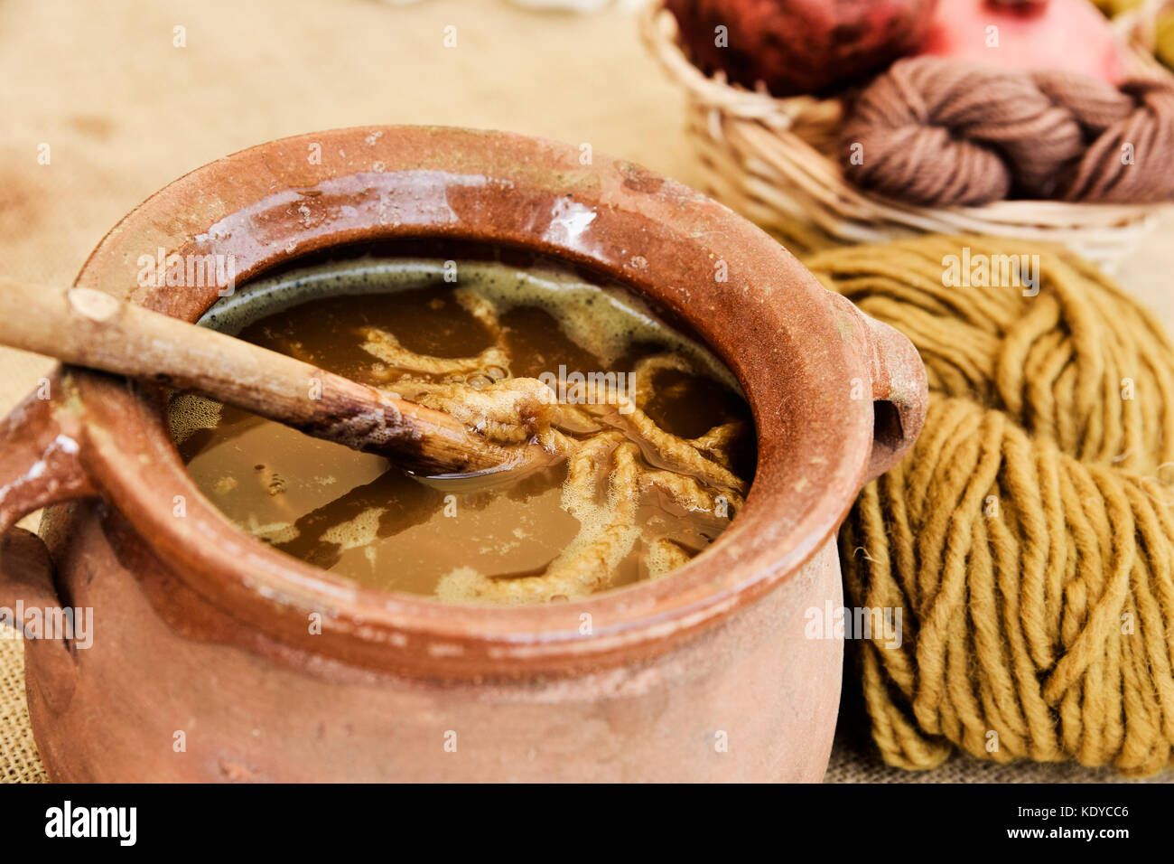 Dyeing wool hi-res stock photography and images - Alamy