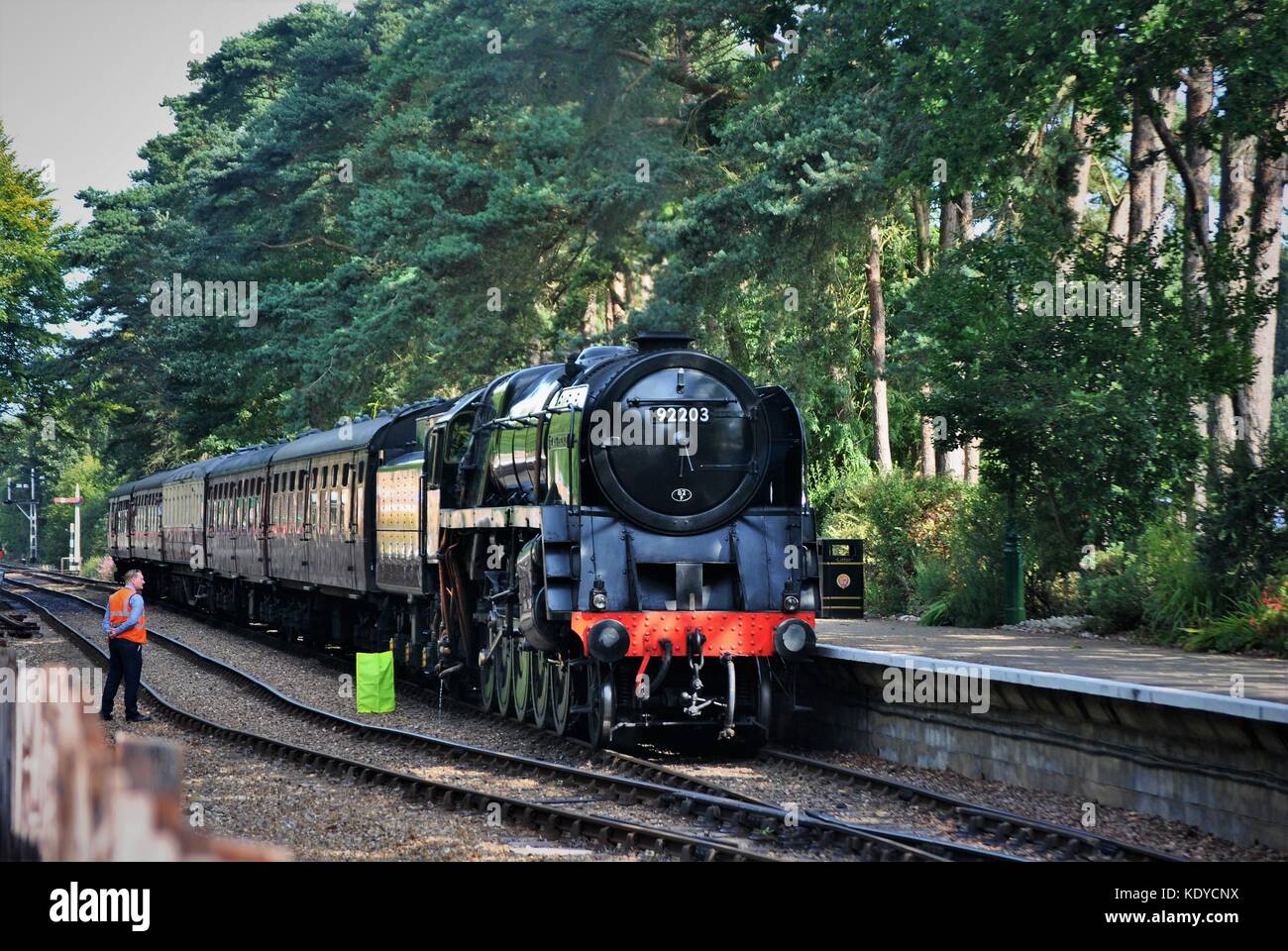 92203 Black Prince, steam Locomotive 9F class on the north Norfolk ...
