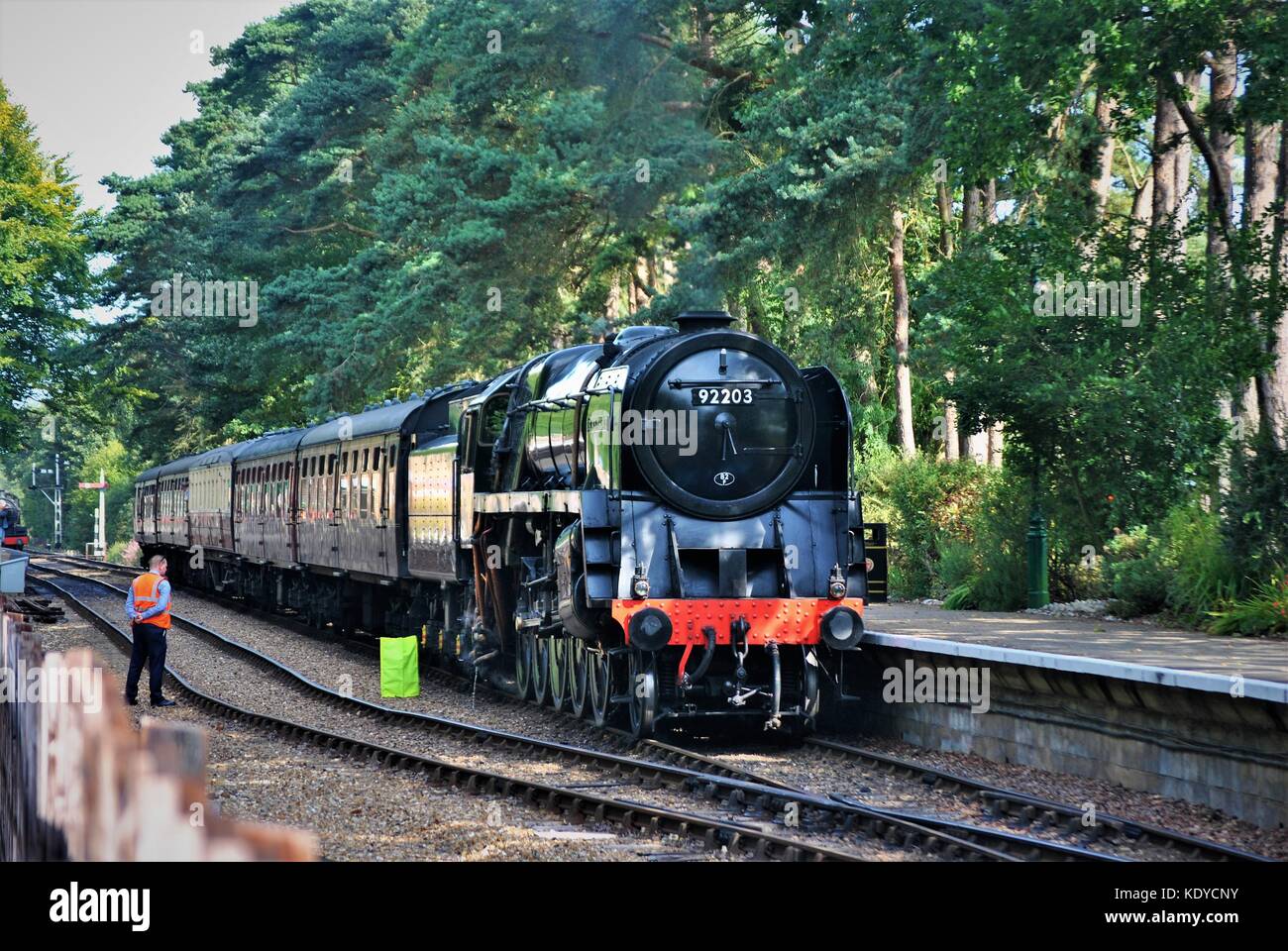 92203 Black Prince, steam Locomotive 9F class on the north Norfolk ...