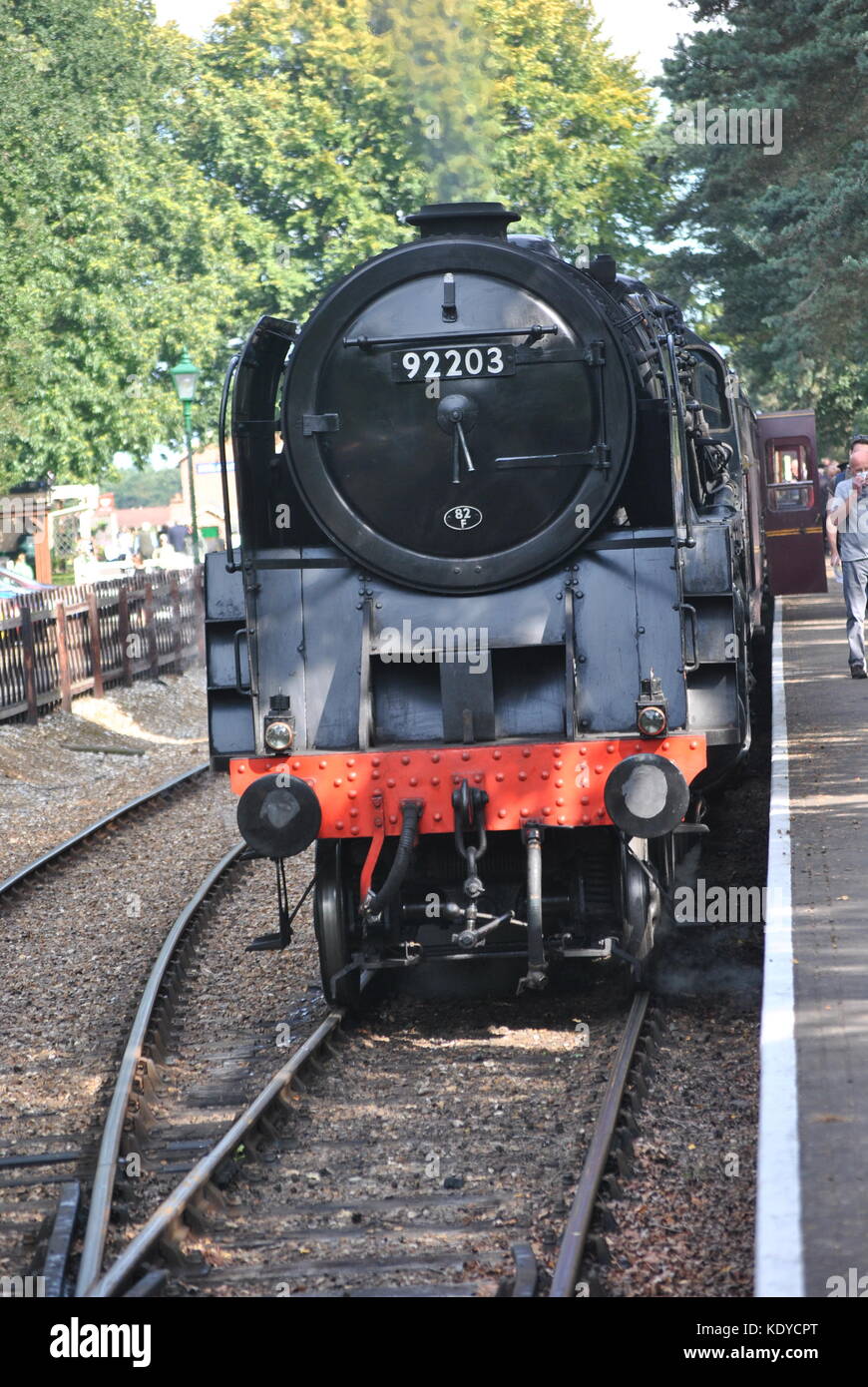 92203 Black Prince, steam Locomotive 9F class on the north Norfolk ...
