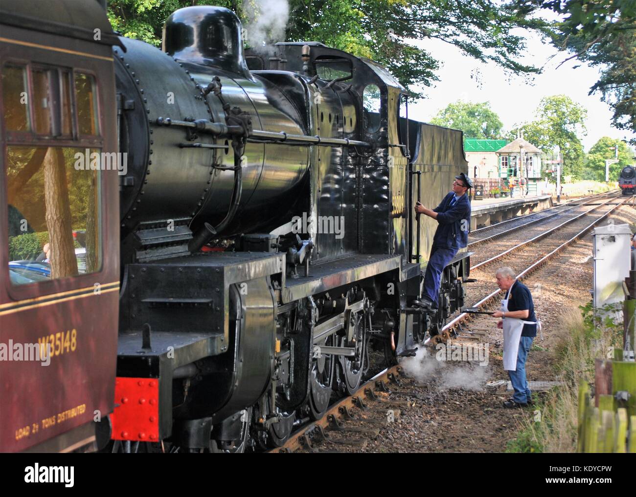 Tea for the train driver on the poppy line Stock Photo - Alamy