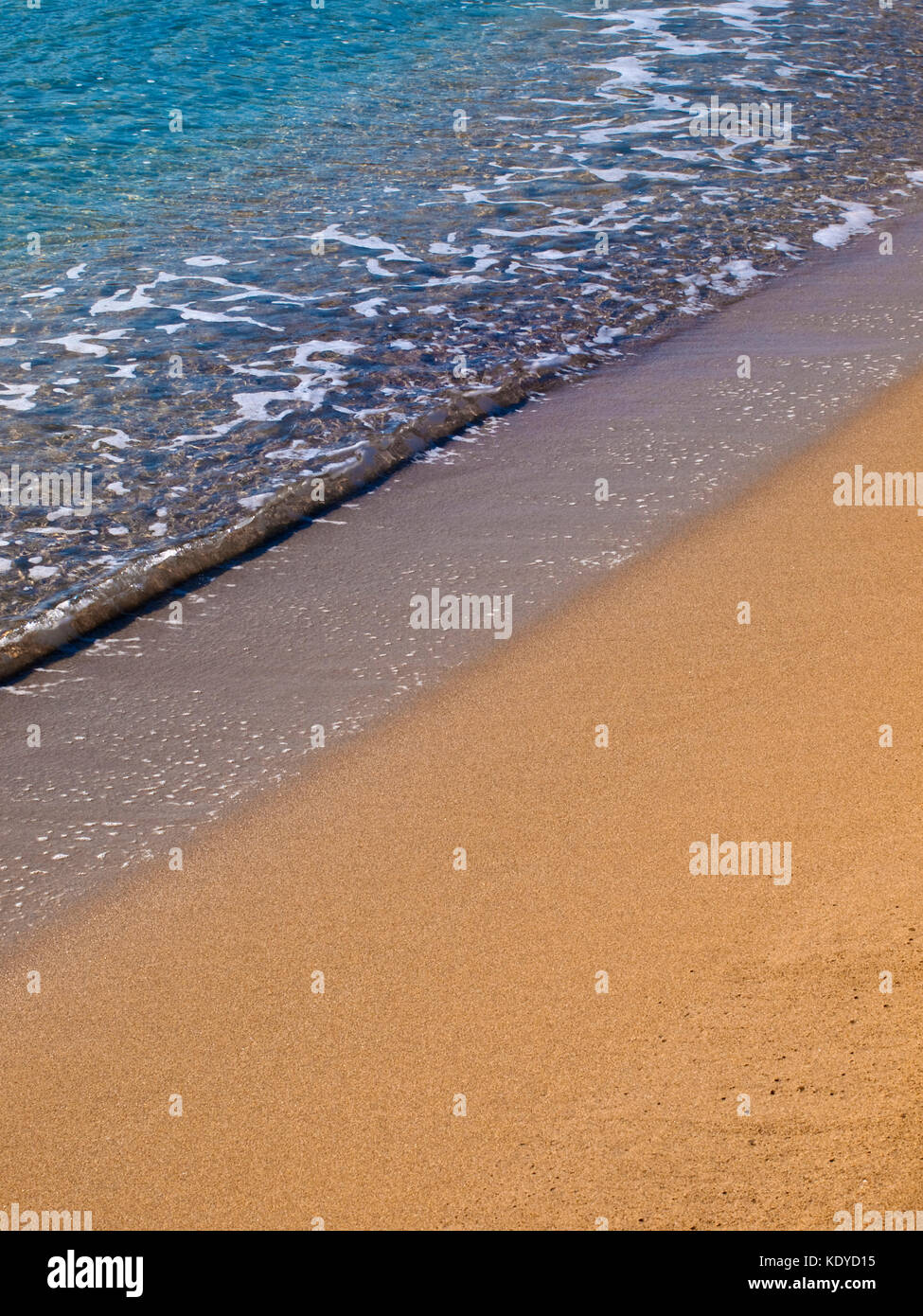 Detail from a typical beach on the Mediterranean island of Malta Stock ...