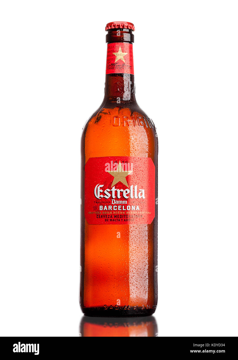 Bottle of estrella beer High Resolution Stock Photography and Images ...