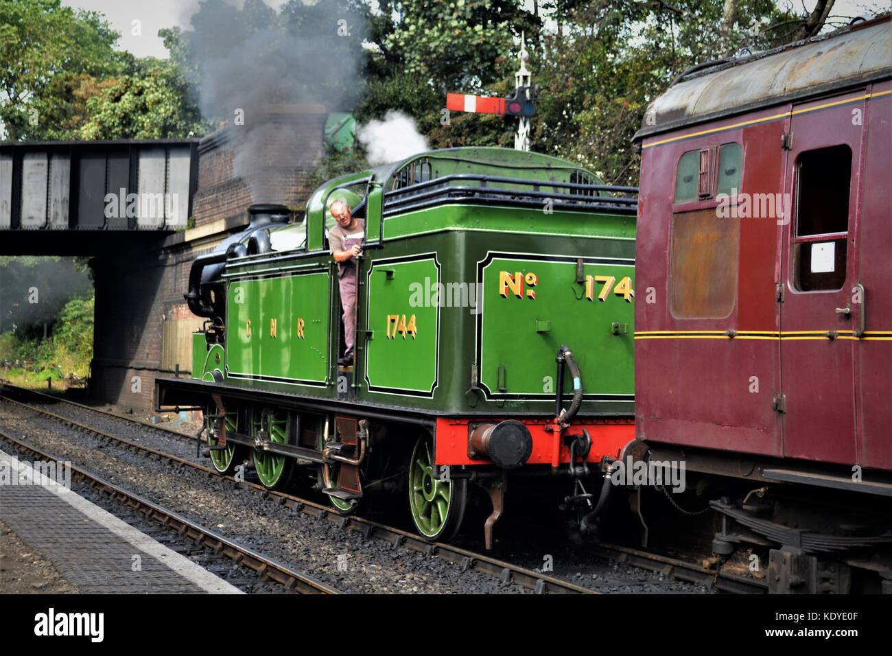 N2 1744 steam engine on the poppy line north norfolk railway,sheringham ...