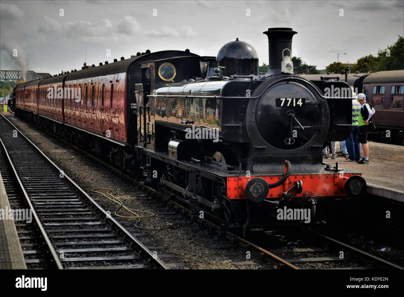 GWR Pannier 7714 tank engine, classic steam train on the North Norfolk ...