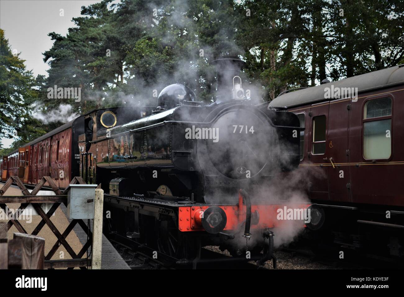 GWR Pannier 7714 tank engine, classic steam train on the North Norfolk ...