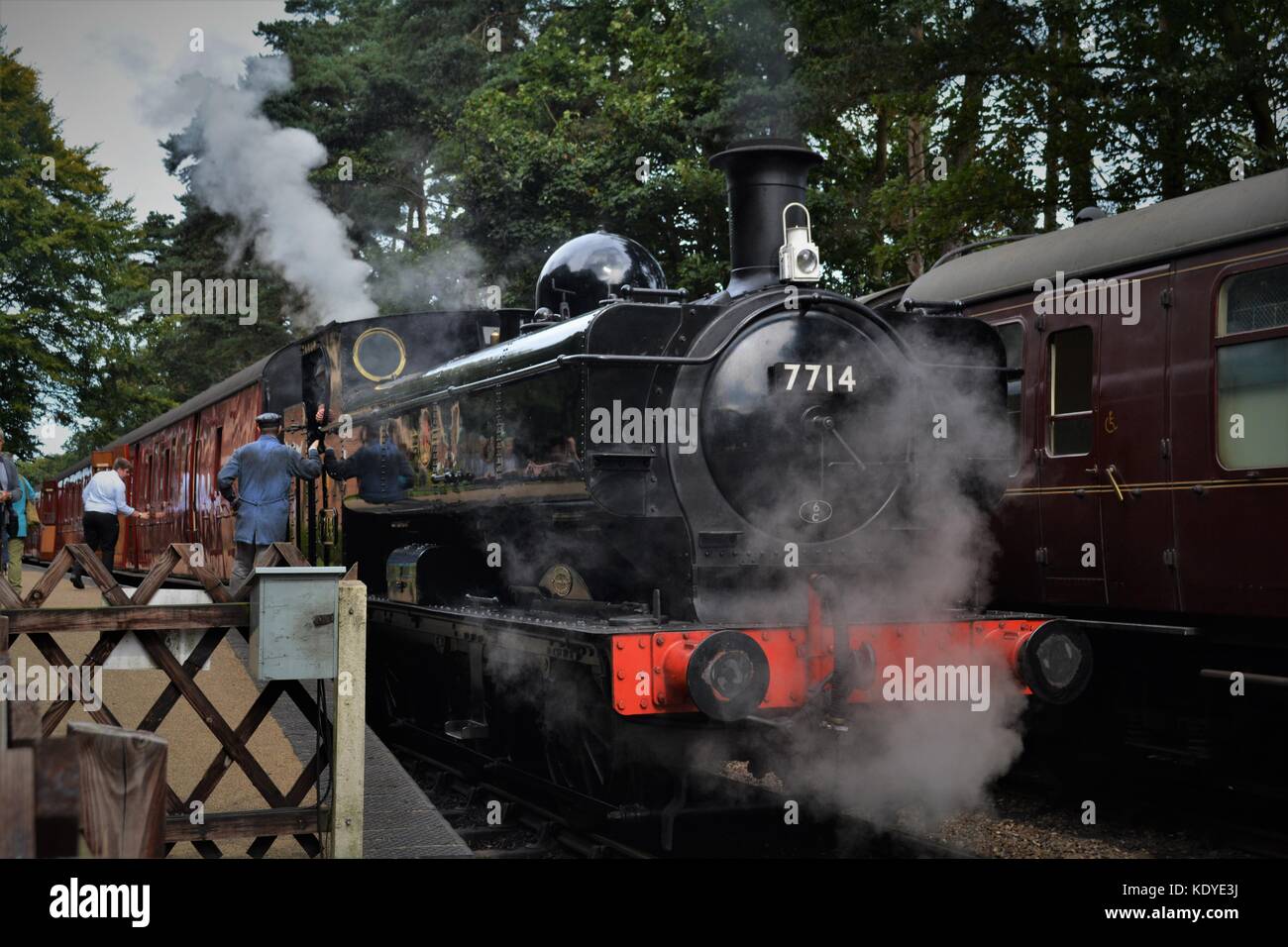 GWR Pannier 7714 tank engine, classic steam train on the North Norfolk ...