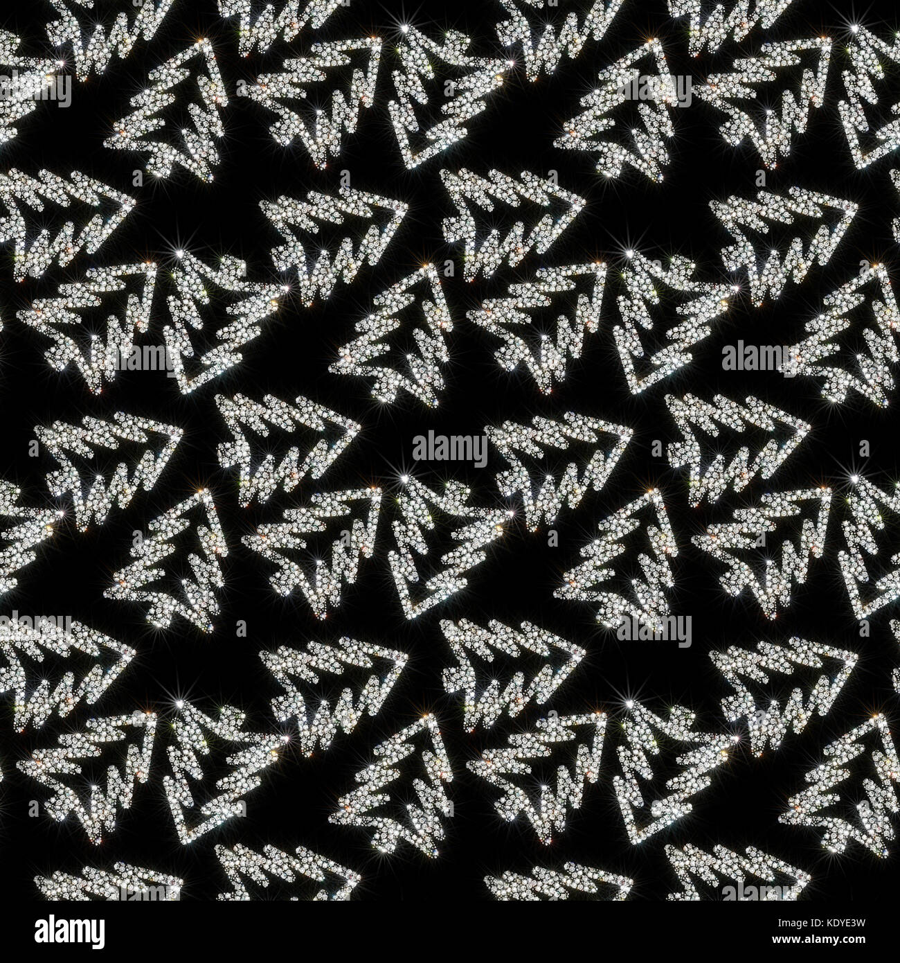Seamless background of shiny Christmas trees made of diamonds Stock ...