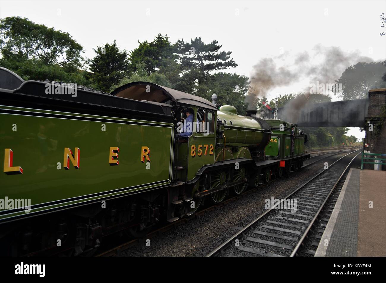 LNER B12 8572 steam train, North Norfolk railway poppy line Sheringham ...
