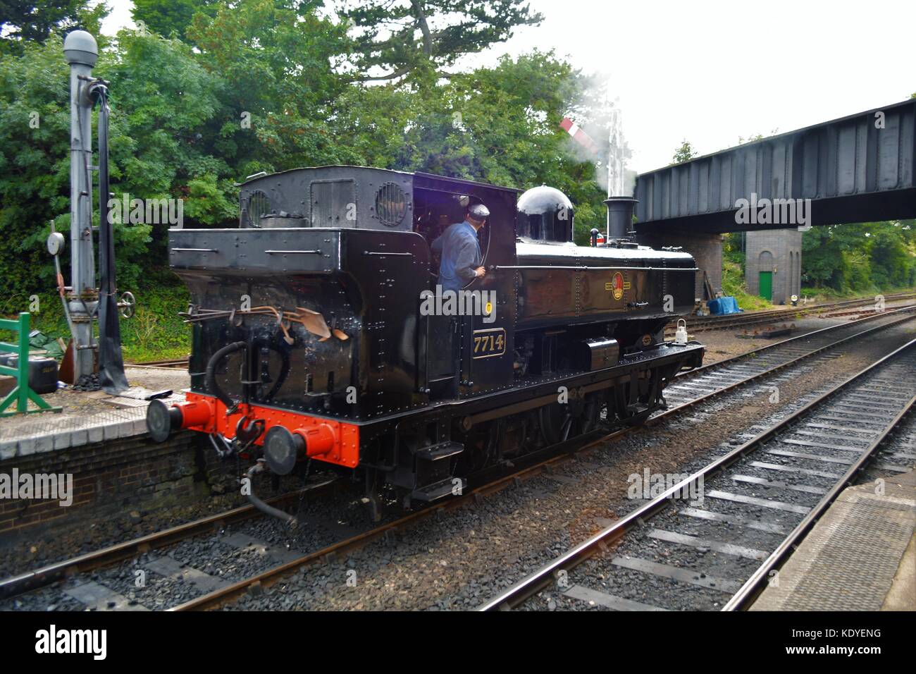 GWR Pannier 7714 tank engine, classic steam train on the North Norfolk ...