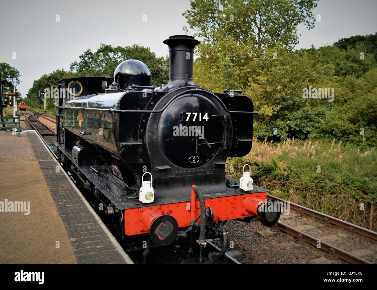 GWR Pannier 7714 tank engine, classic steam train on the North Norfolk ...
