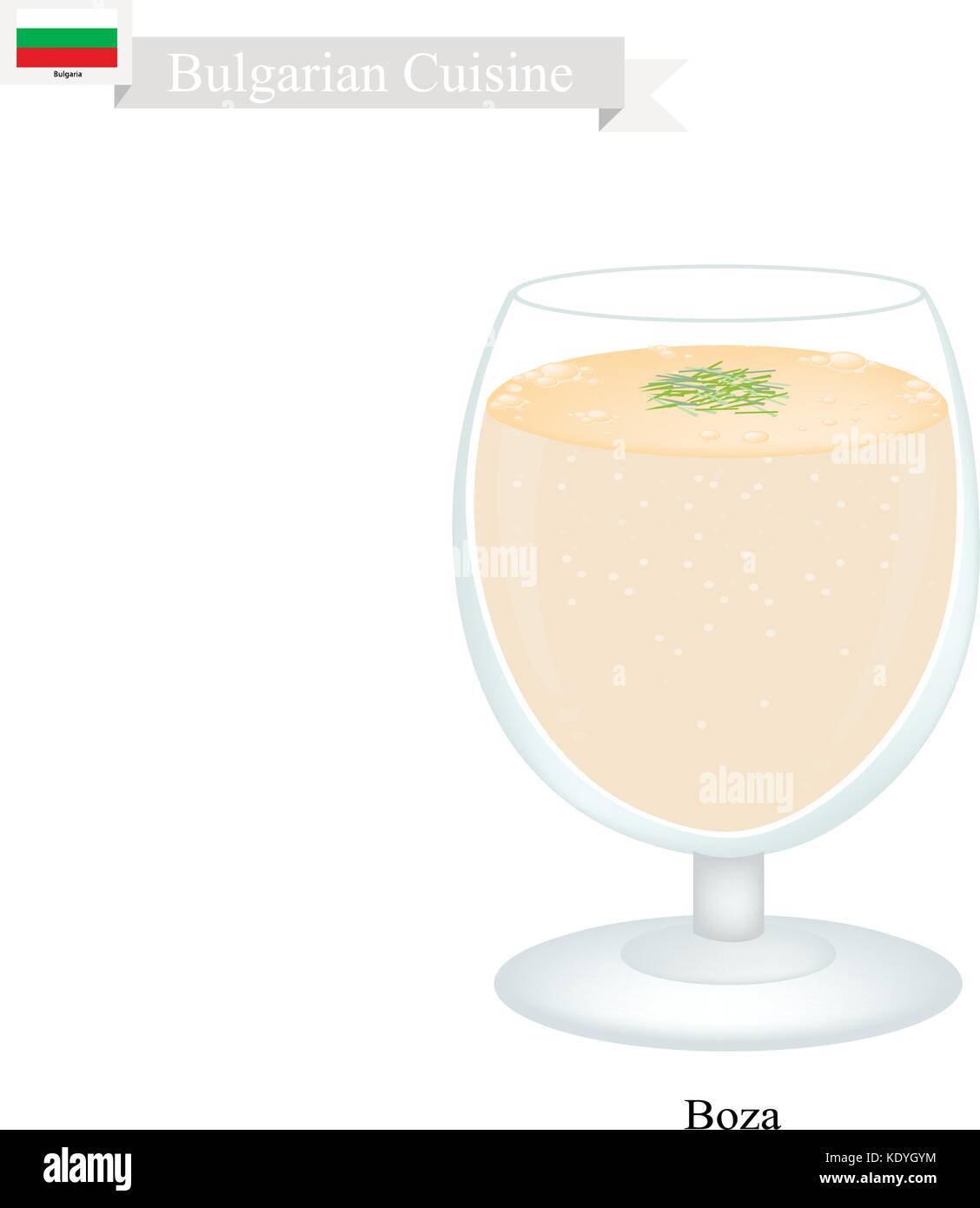 Bulgarian Cuisine, Boza or Traditional Fermented Thick Sweet Drink Made ...