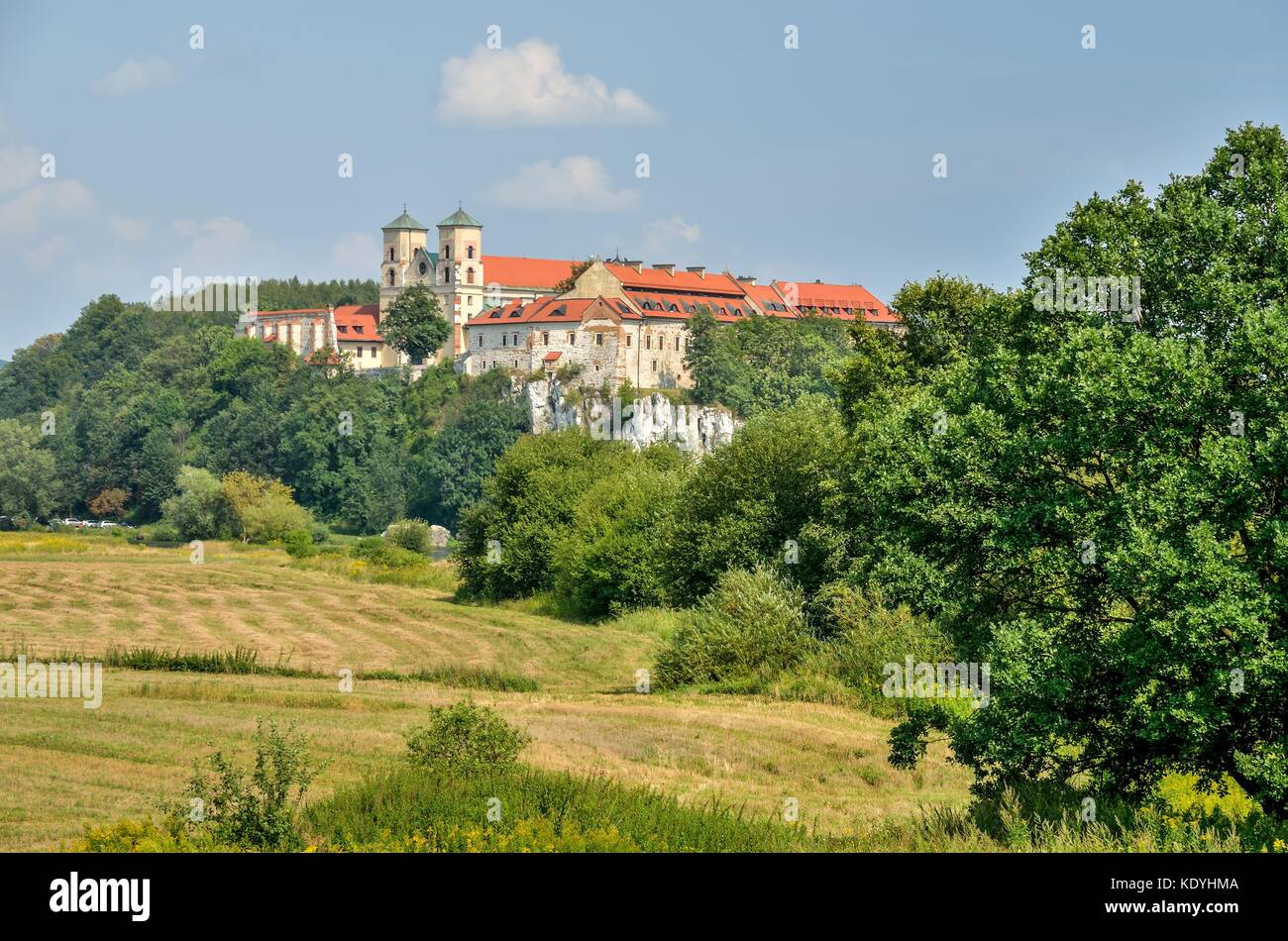 Beautiful historic monastery. Benedictine abbey in Tyniec near Krakow ...