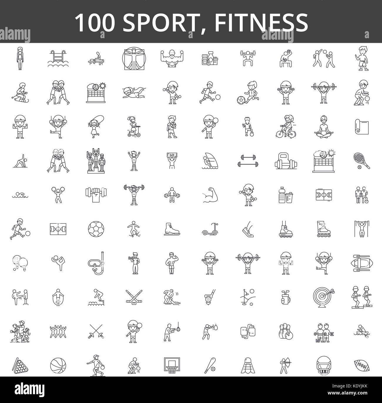 Sport, fitness, soccer, karate, football, hockey, healthy lifestyle ...