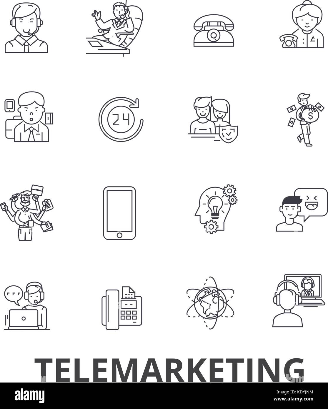 Callcenter silhouette Stock Vector Images - Alamy