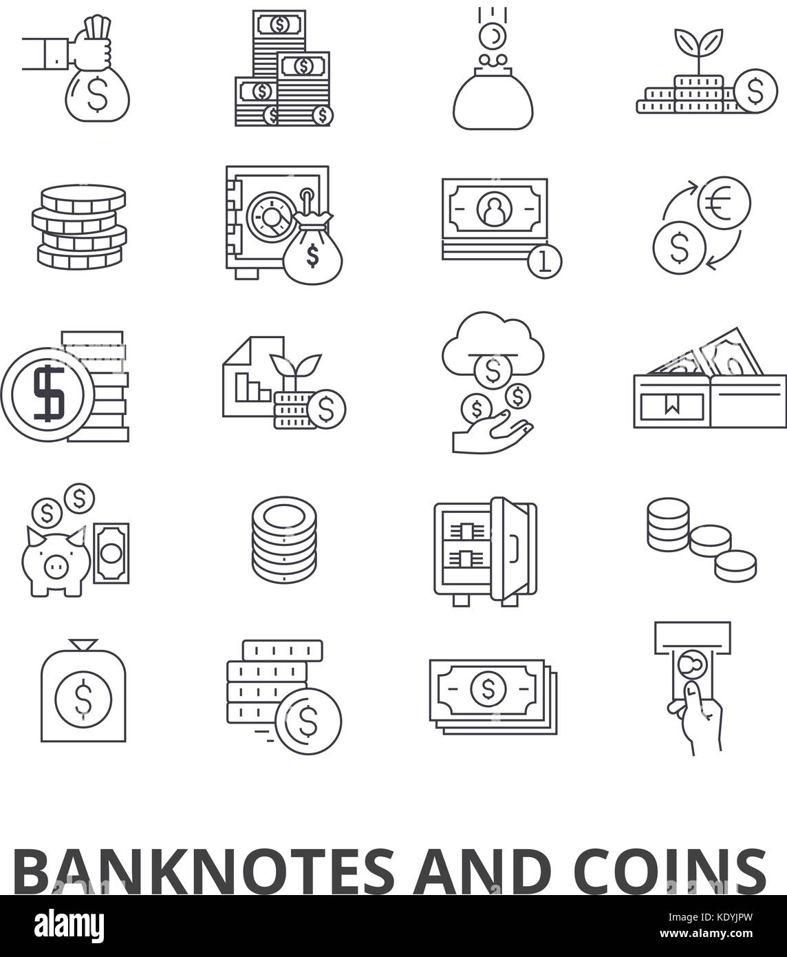 Banknotes and coins, money, euro, guilloche, bank, dollar, note, coins ...