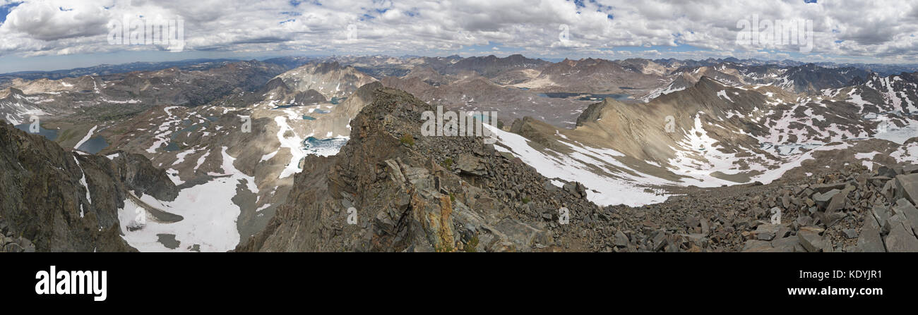 panorama from the summit of Mount Goddard in the Sierra Nevada ...