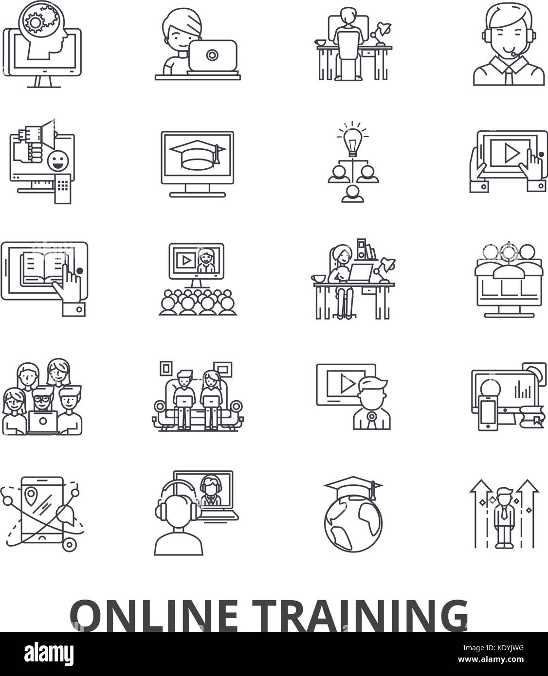 Online training, webinar, computer, e-learning, business, market ...