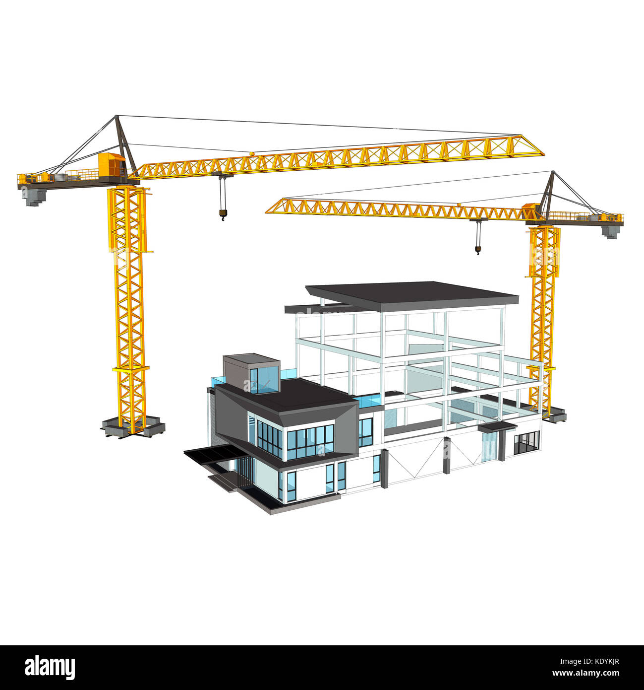 Tower crane 3d hi-res stock photography and images - Alamy