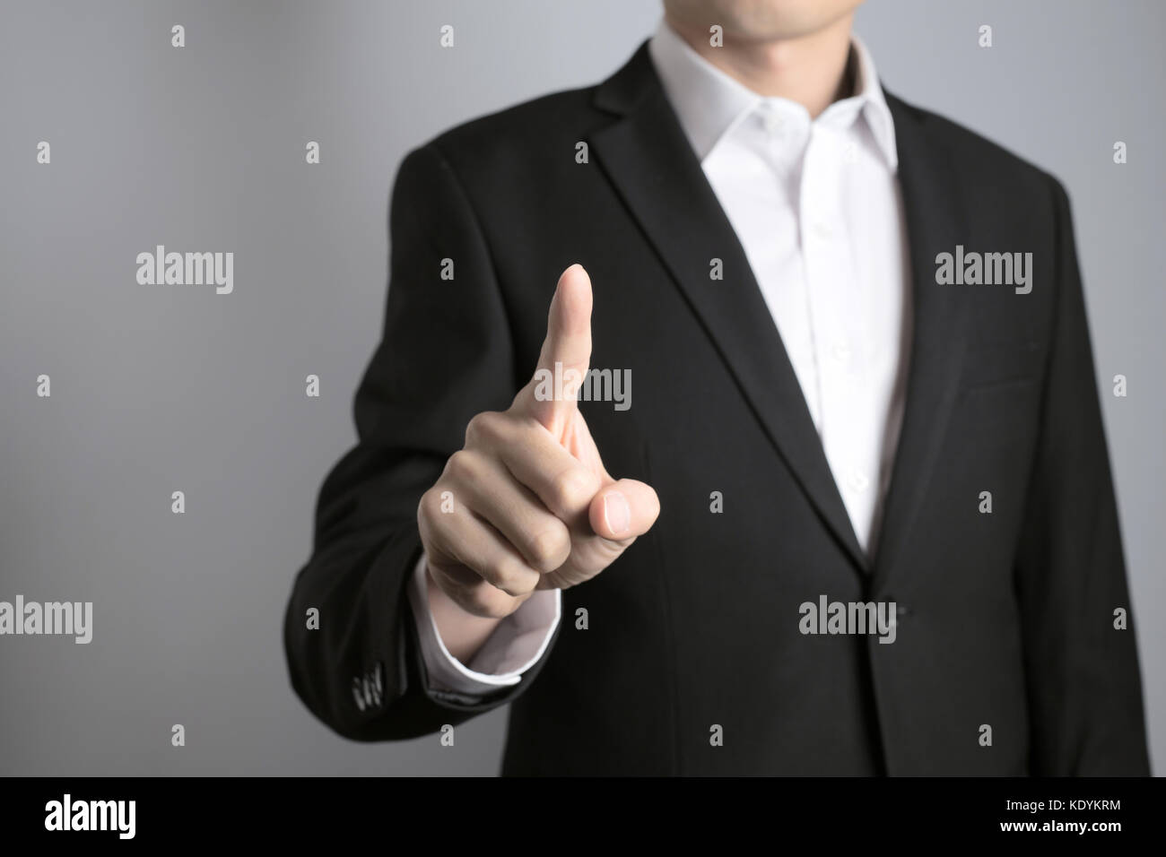 businessman touching screen Stock Photo - Alamy