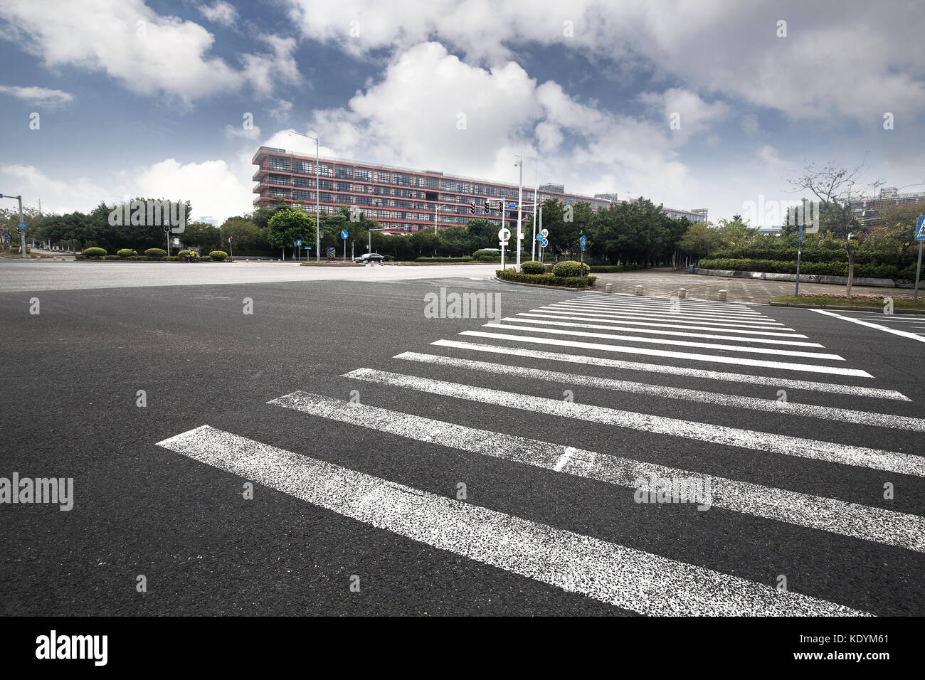 zebra crossing on the road Stock Photo - Alamy