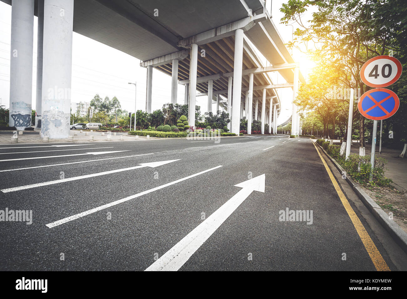 highway under the bridge Stock Photo - Alamy