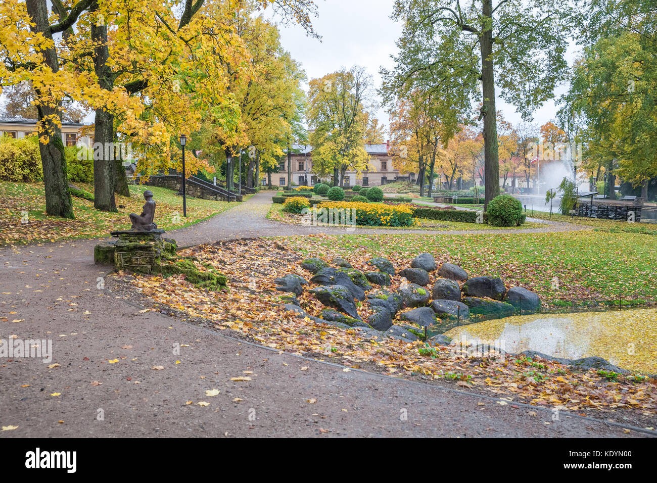 Old town, city, castle park in Cesis, Latvia. 2017 Stock Photo - Alamy