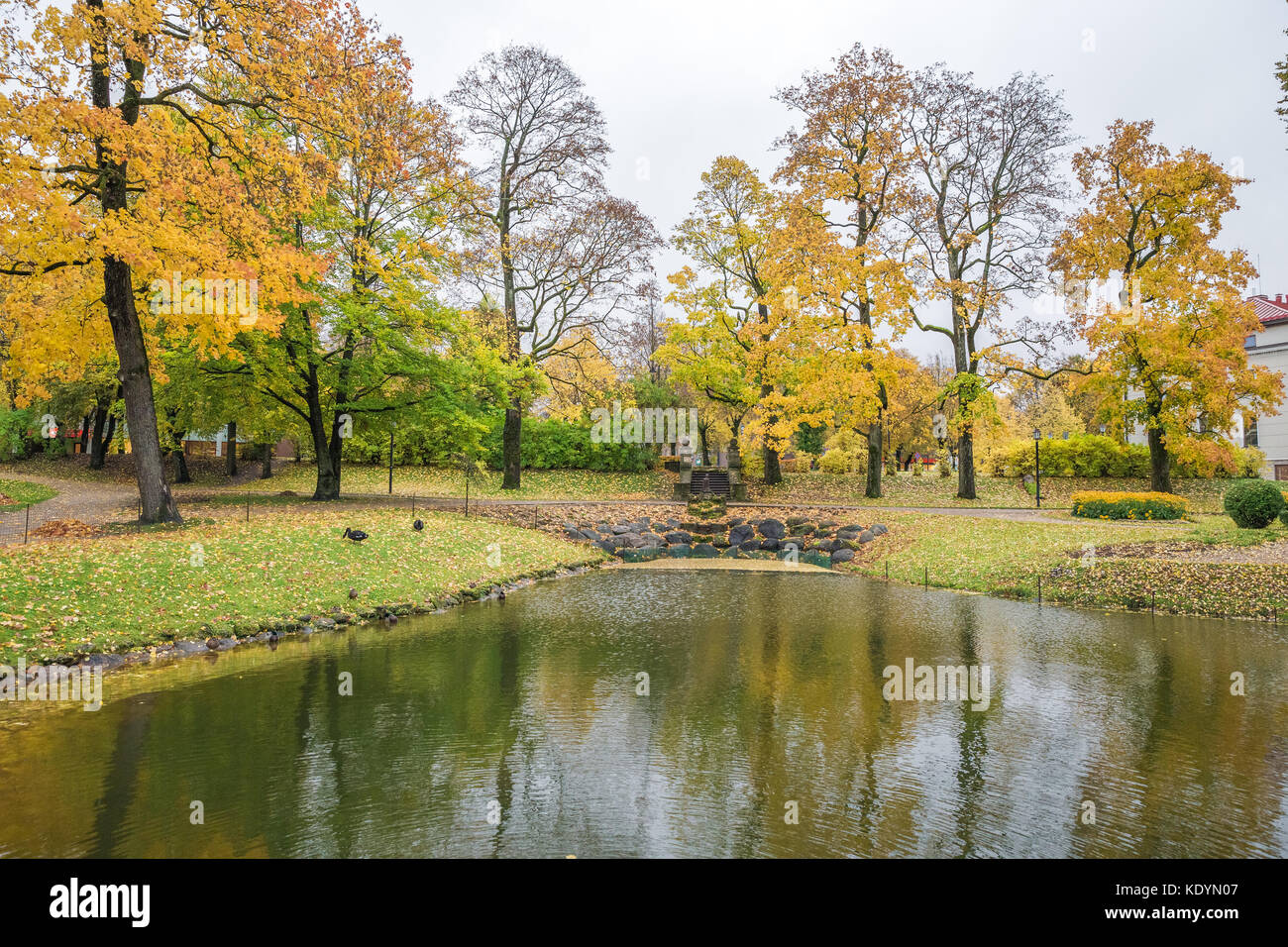Old town, city, castle park in Cesis, Latvia. 2017 Stock Photo - Alamy