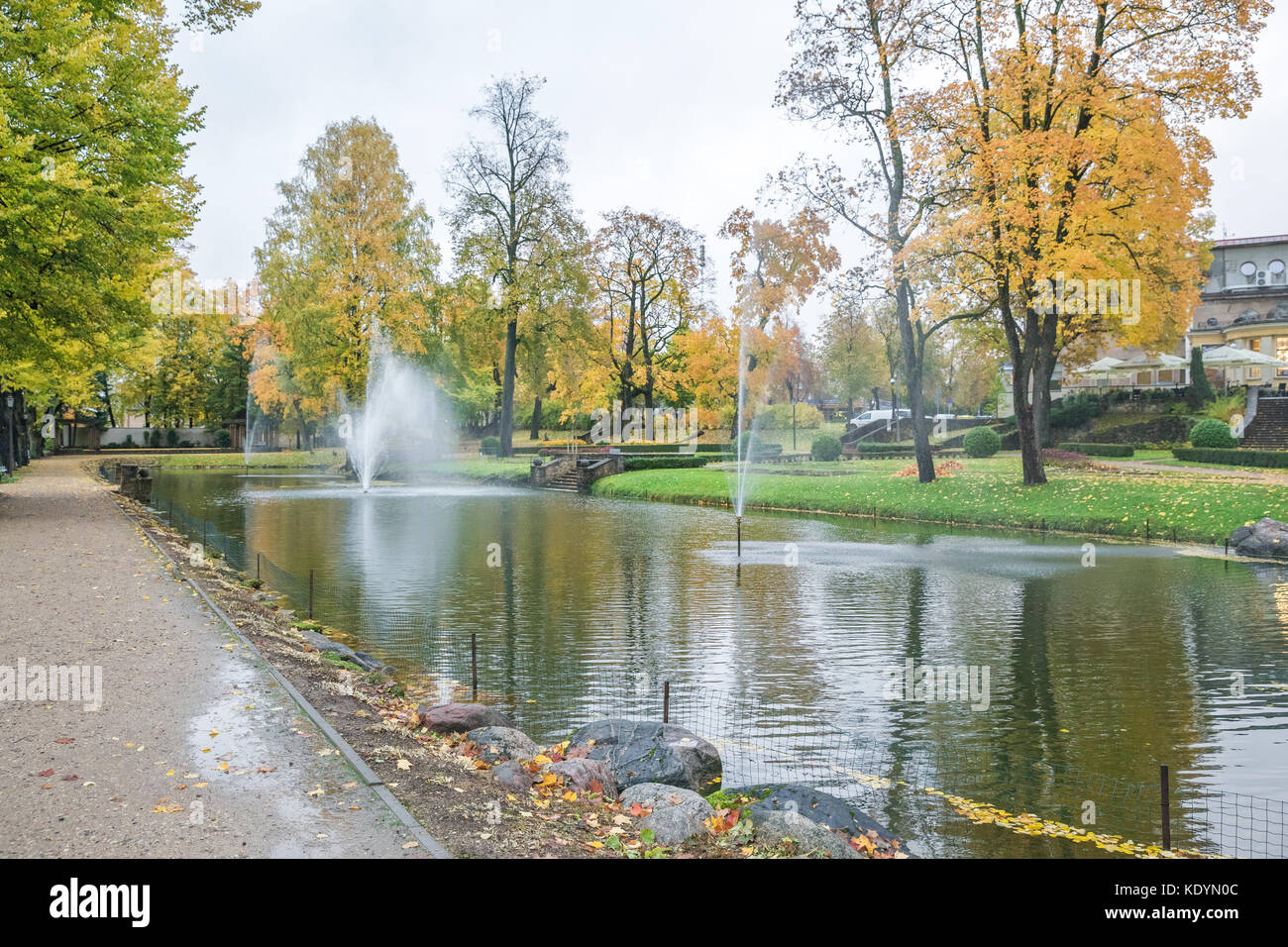 Old town, city, castle park in Cesis, Latvia. 2017 Stock Photo - Alamy