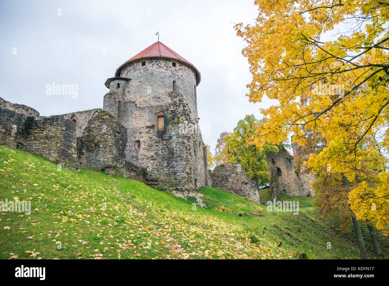 Old town, city, castle park in Cesis, Latvia. 2017 Stock Photo - Alamy