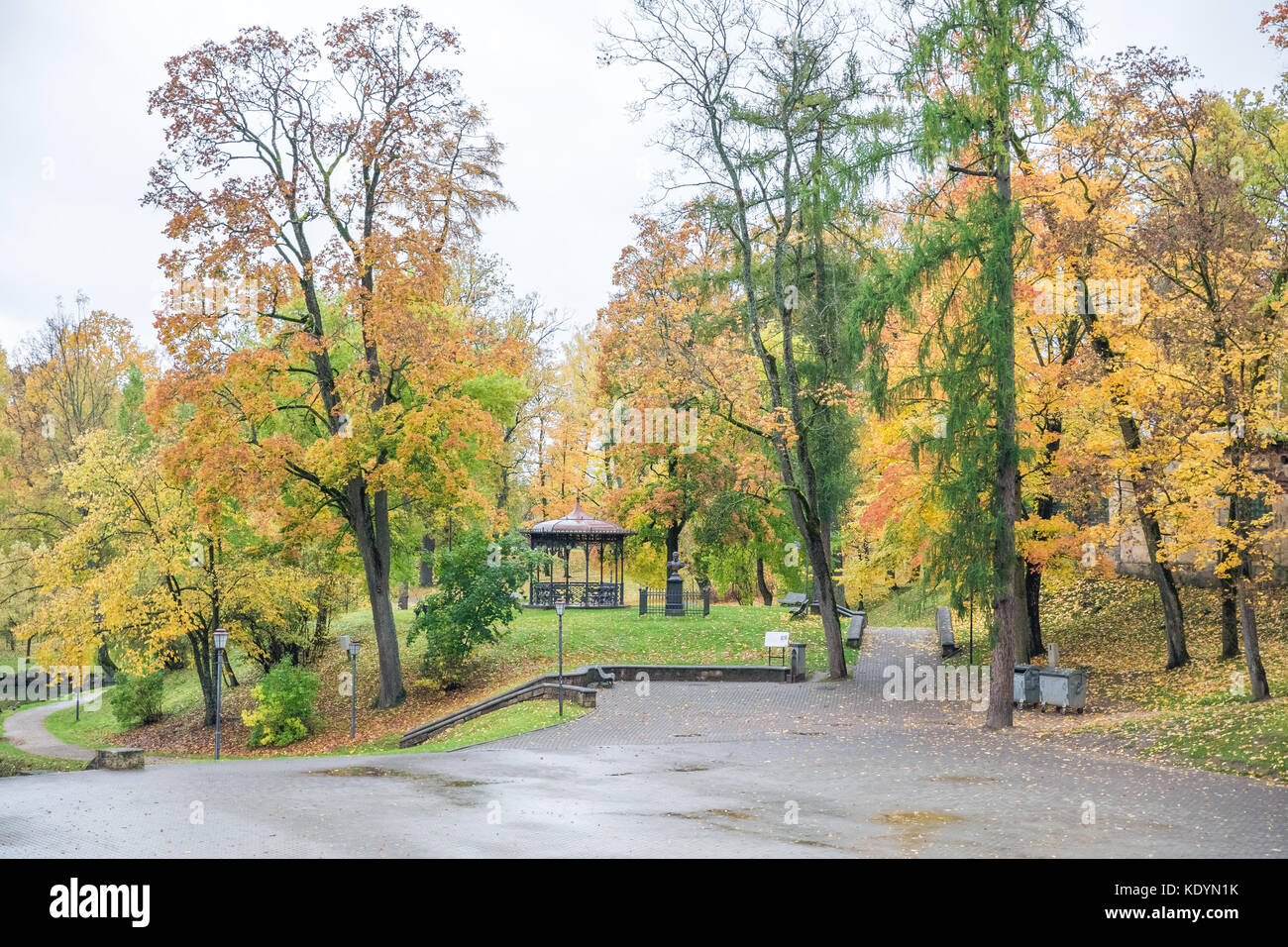 Old town, city, castle park in Cesis, Latvia. 2017 Stock Photo - Alamy