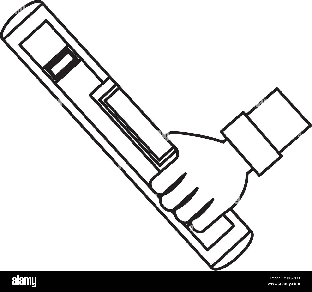 hand with level vector illustration Stock Vector Image & Art - Alamy