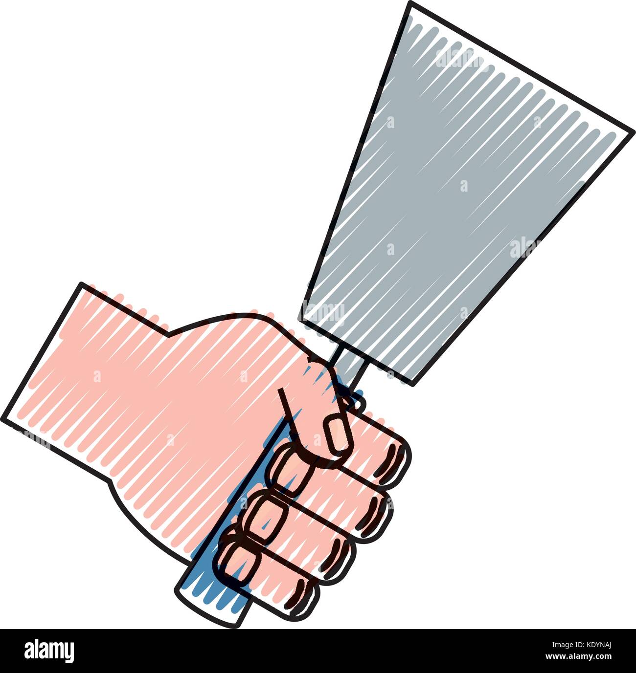 hand with spatula vector illustration Stock Vector Image & Art - Alamy