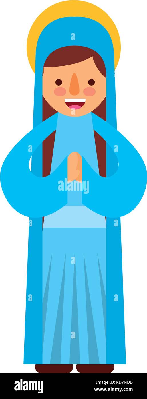 blessed holy virgin mary christmas celebration icon Stock Vector Image ...