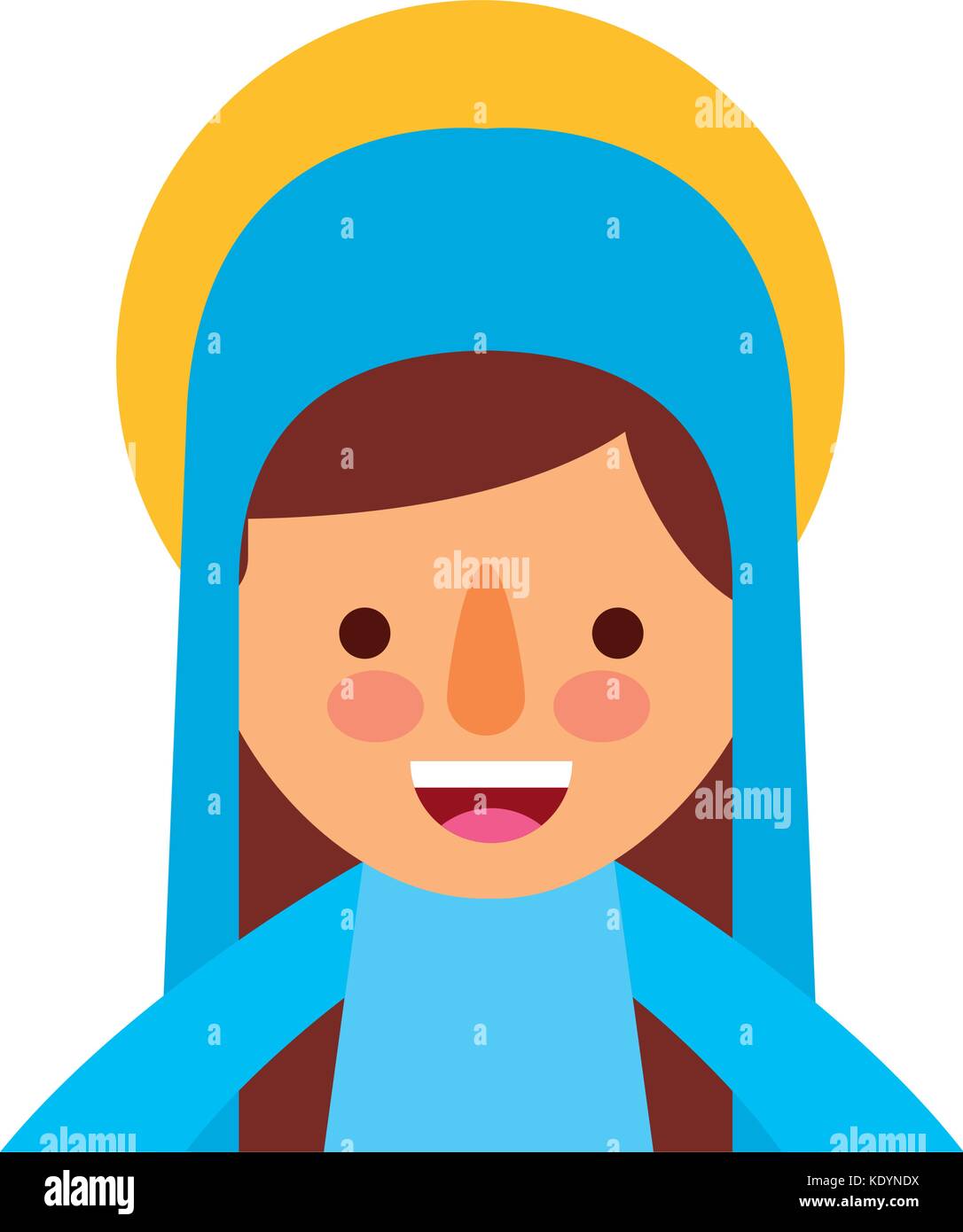 blessed holy virgin mary christmas celebration icon Stock Vector Image ...