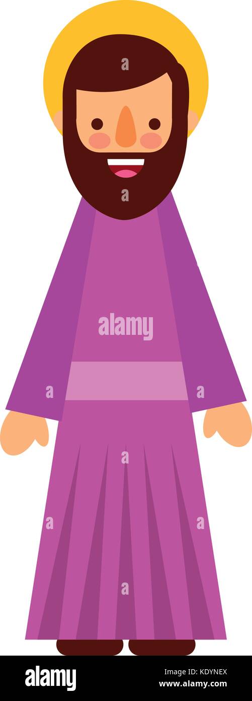 saint joseph father spiritual cartoon christmas Stock Vector Image ...