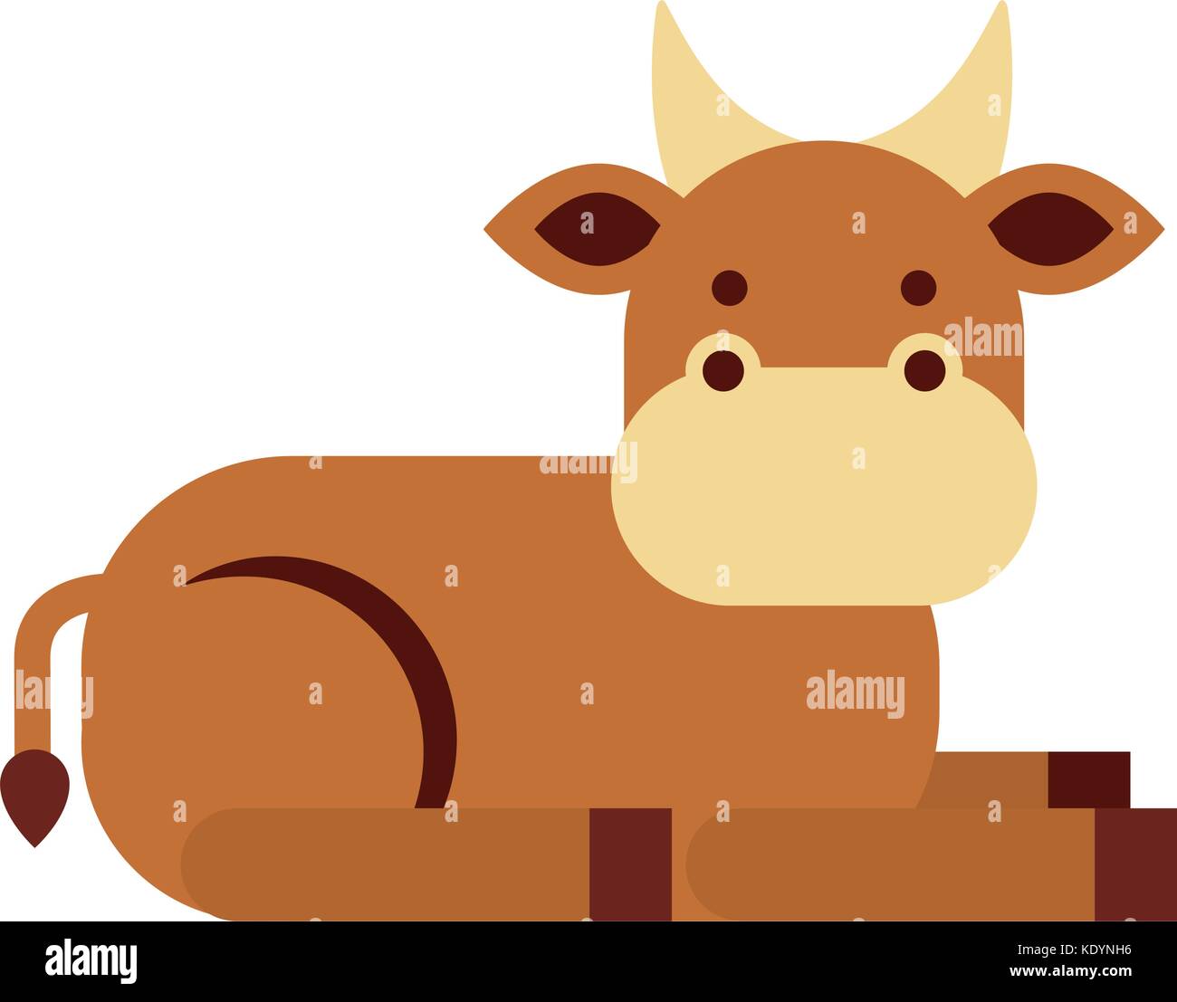 christmas cow animal of manger cartoon Stock Vector Image & Art - Alamy
