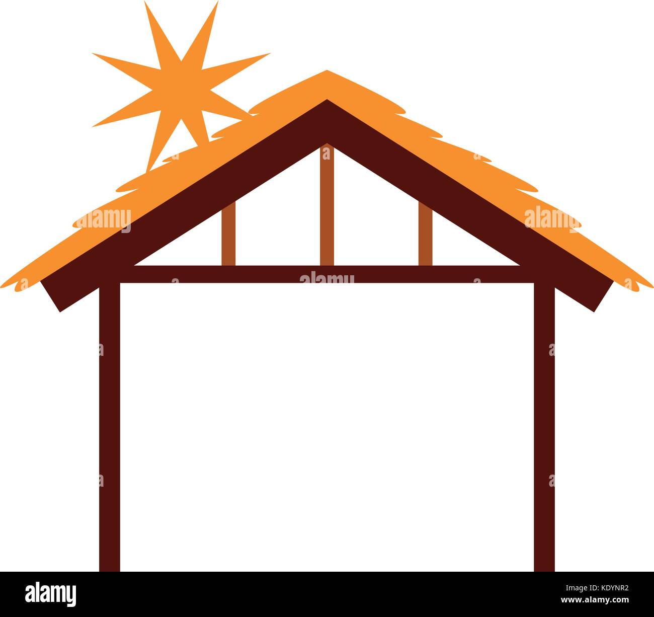 wooden hut house manger design image Stock Vector Image & Art - Alamy