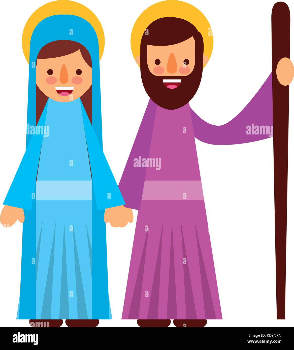 nativity the virgin mary and joseph blessed Stock Vector Image & Art ...