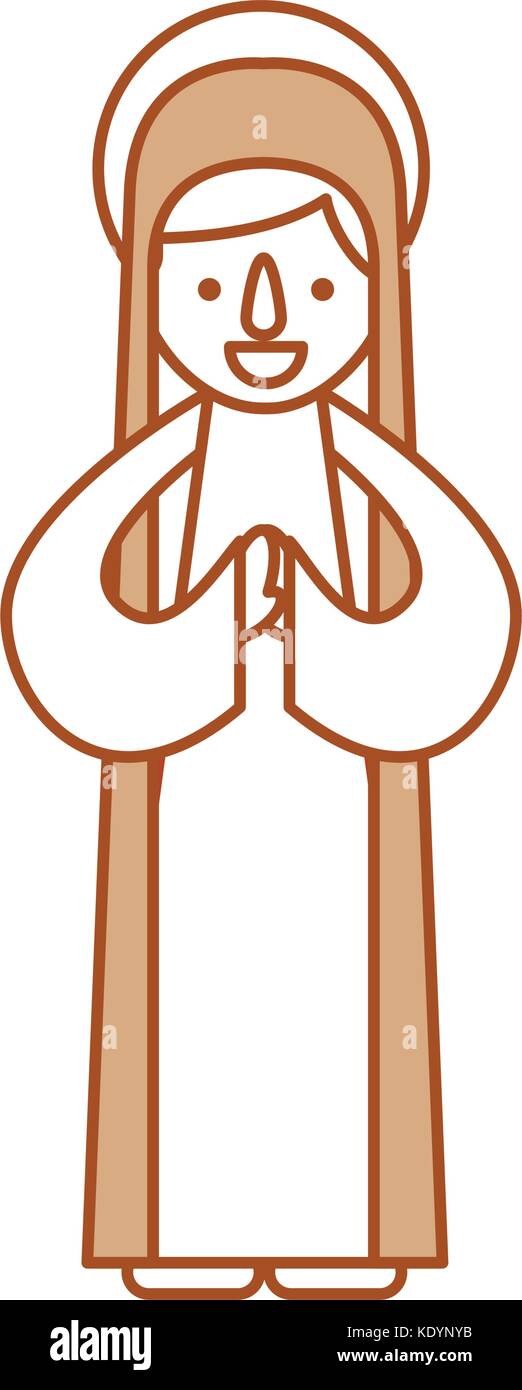 blessed holy virgin mary christmas celebration icon Stock Vector Image ...