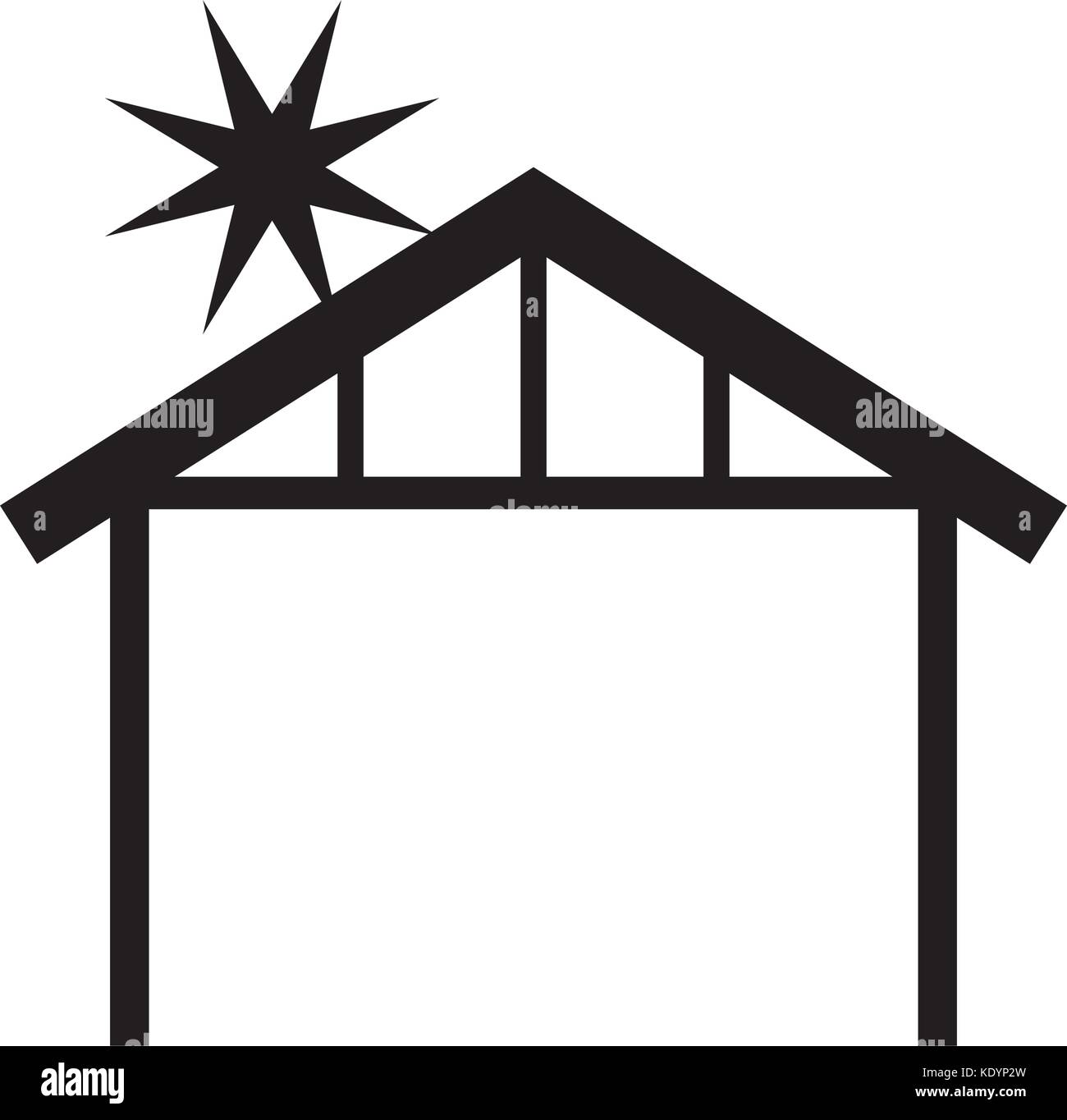 Manger house wooden nativity design Stock Vector Images - Alamy