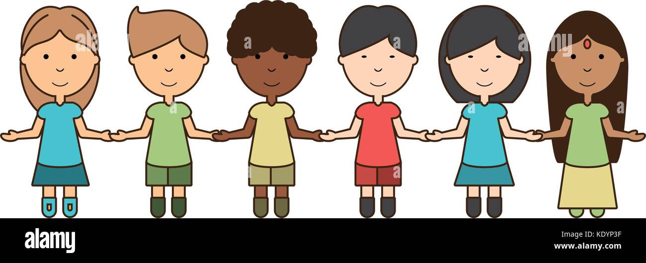 kids holding hands icon Stock Vector Image & Art - Alamy