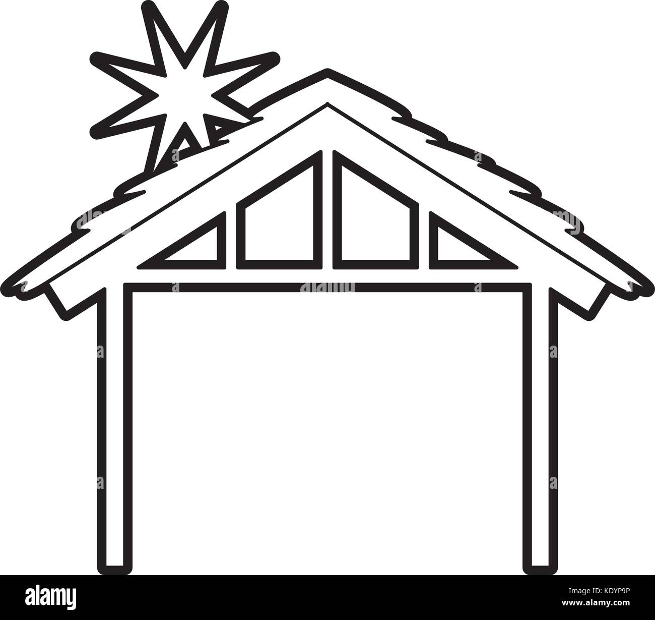 wooden hut house manger design image Stock Vector Image & Art - Alamy