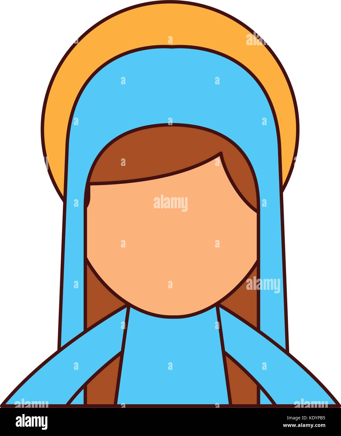 blessed holy virgin mary christmas celebration icon Stock Vector Image ...