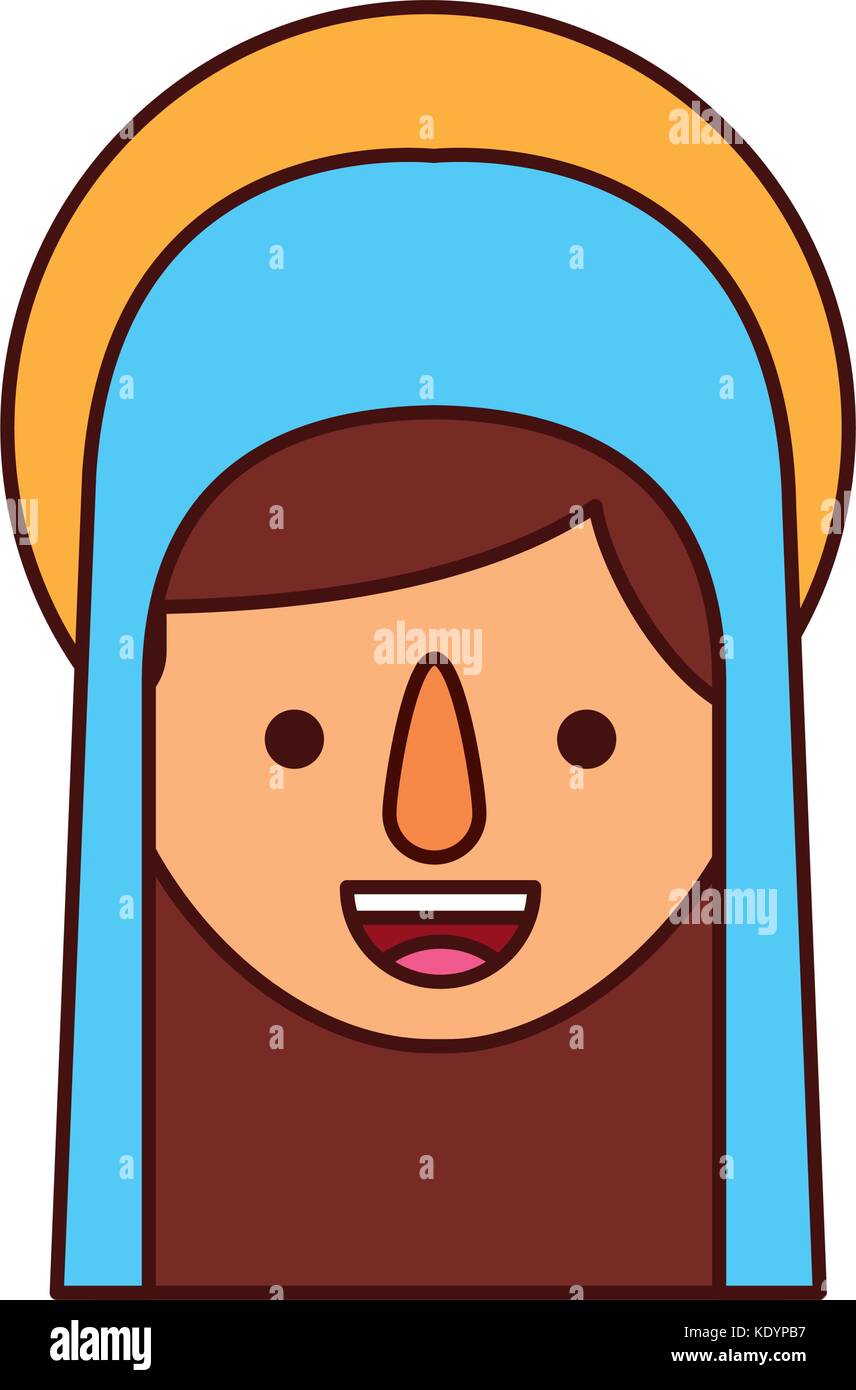 blessed holy virgin mary christmas celebration icon Stock Vector Image ...