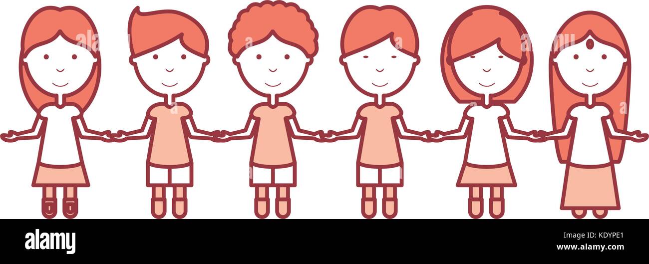 kids holding hands icon Stock Vector Image & Art - Alamy